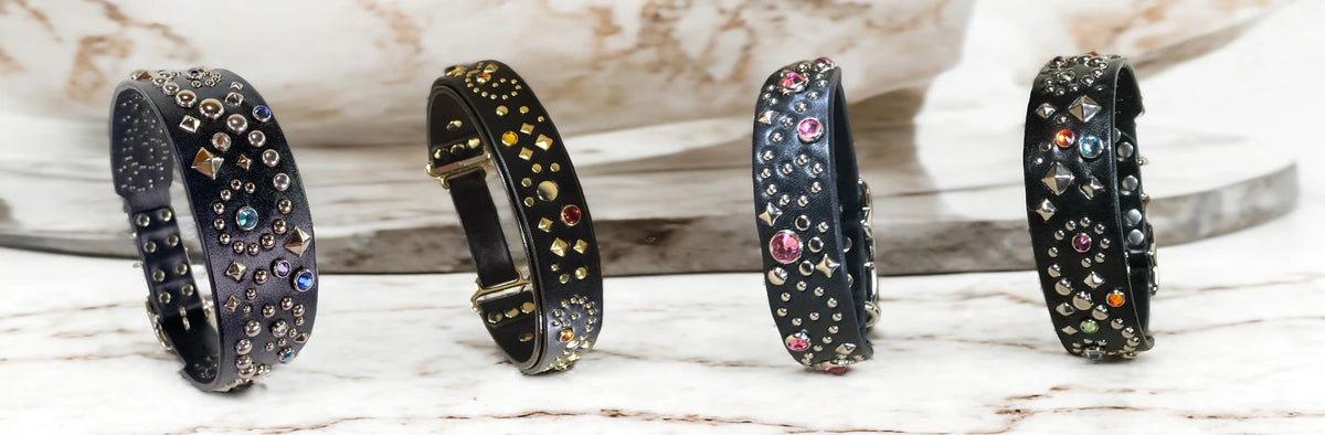 STARGAZER DOG COLLARS COLLECTION – Karma Collars: Leather Dog Collars