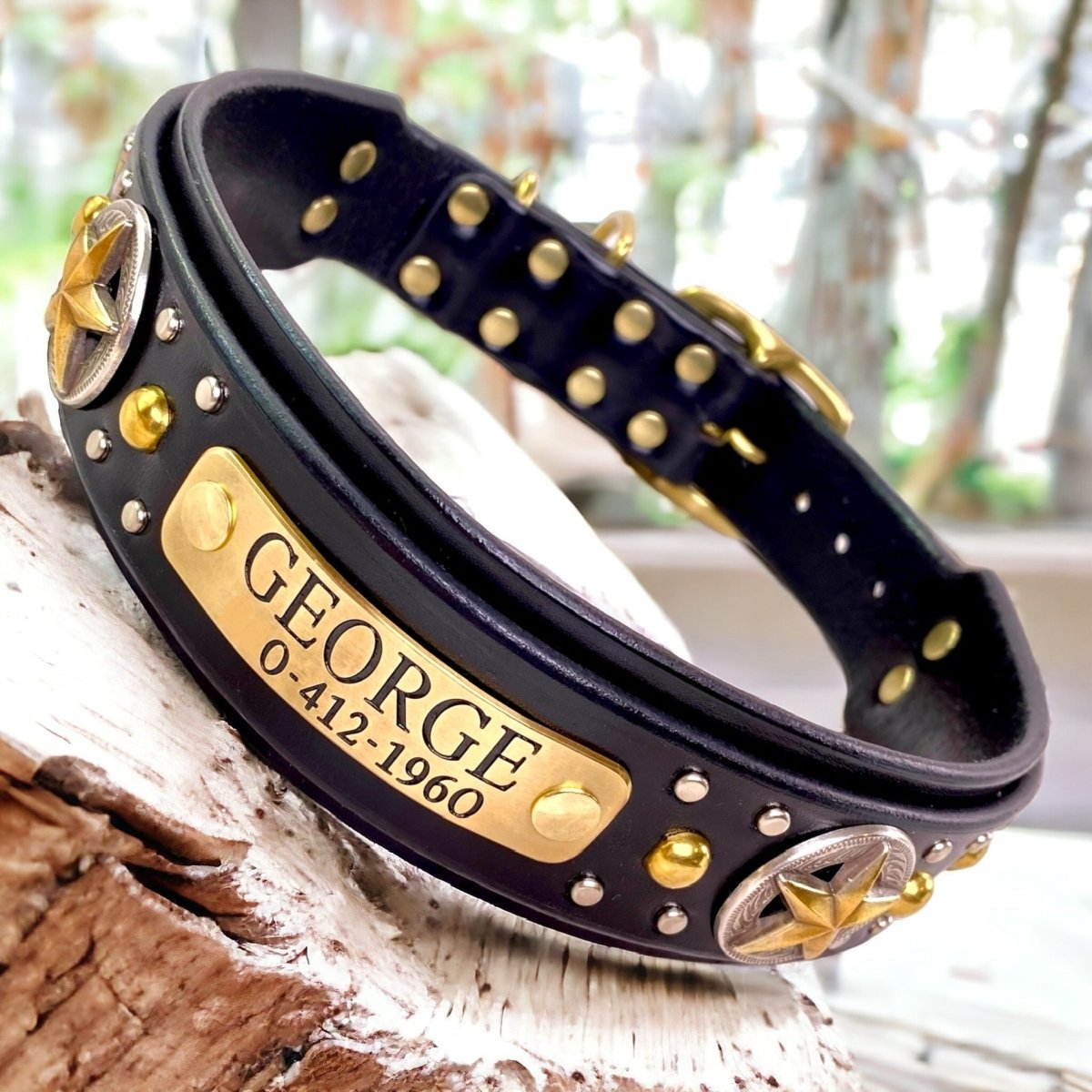 GIDDY UP! STYLISH 2 INCH WIDE LEATHER WESTERN DOG COLLAR – Karma ...