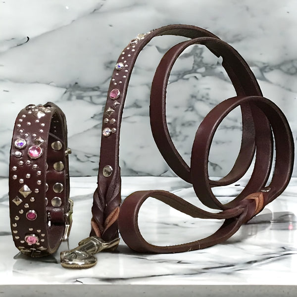 Stargazer SL Leather Dog Collar | Karma Collars: Custom Leather Dog Collars